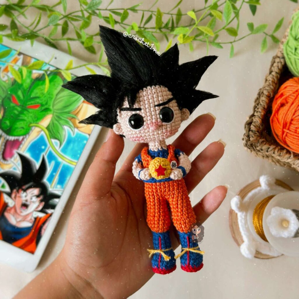 Goku • Patrón digital (PDF) - Crochetina